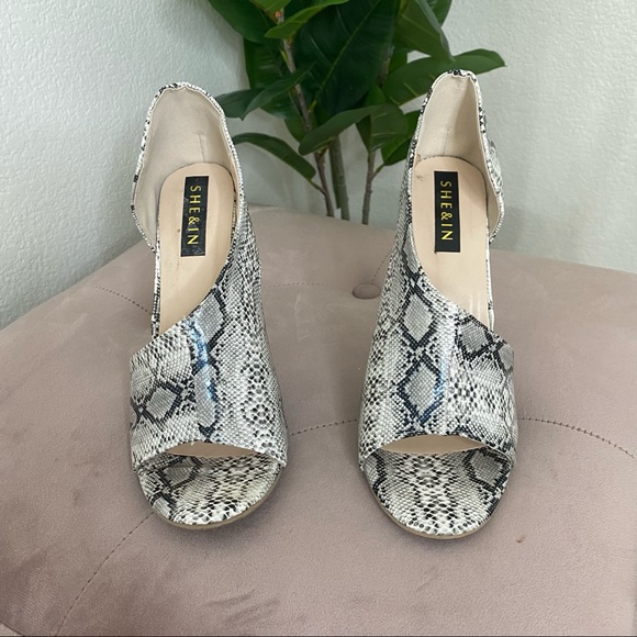 SHEIN | Shoes | Shein Snake Print Heels | Poshmark